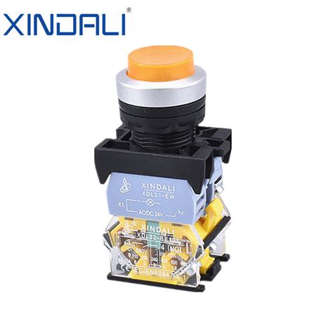 Xdl32 Cwl3365 Yellow Indicator Light Switch Metal LED Push Button Switch China Push Button And