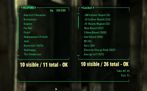 Showcase Of The VUI Scrolling Slider Fix Feature Vanilla UI Plus Mod For Fallout New Vegas