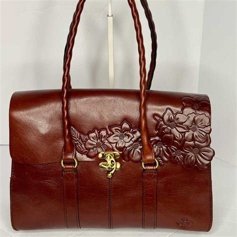 Patricia Nash Hand Cut And Tooled Vienna Satchel Gem