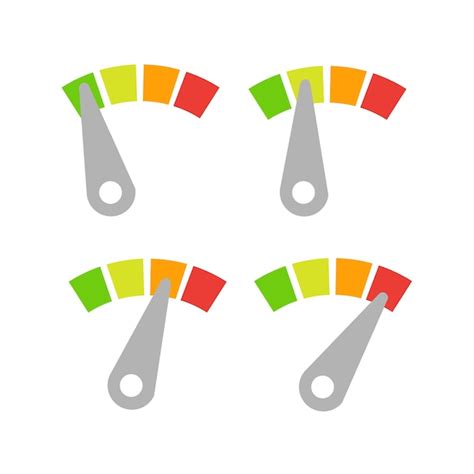 Premium Vector Colored Speedometer Shape Vector Design