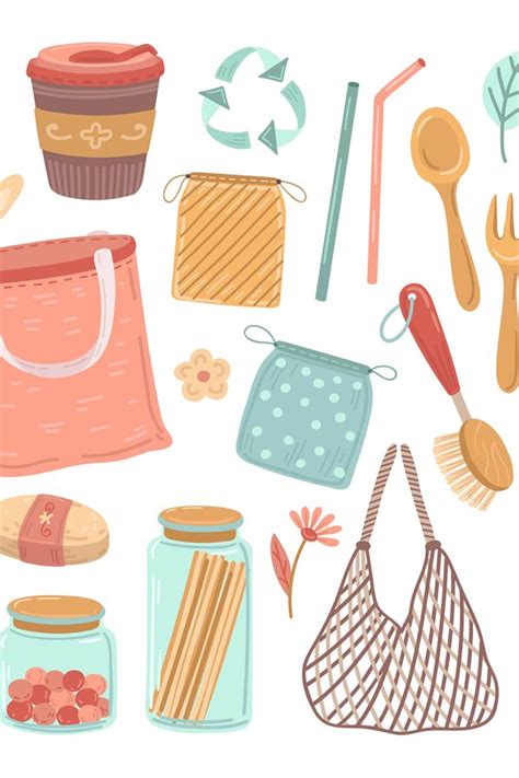 Zero Waste Reusable Objects Ecology Life And Reduce Plasti Zero Waste Reusable Objects Ecology Life And Reduce Plasti