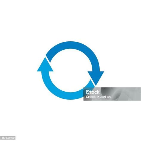 Arrows Circle Vector Illustration Icon Template Stock Illustration