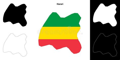 Harari Outline Map Stock Vector Illustration Of Outline