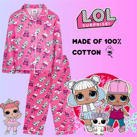 Lol Pink Pyjamas With Buttons Fringoo