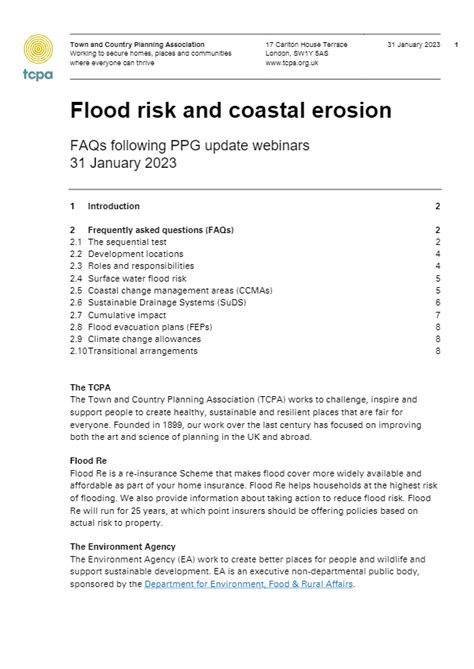 Flood And Coastal Erosion Understanding Updates To The Planning Practice Guidance Webinar
