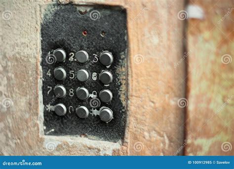 Old Metal Intercom Stock Image Image Of Buzzer Entry 100912985