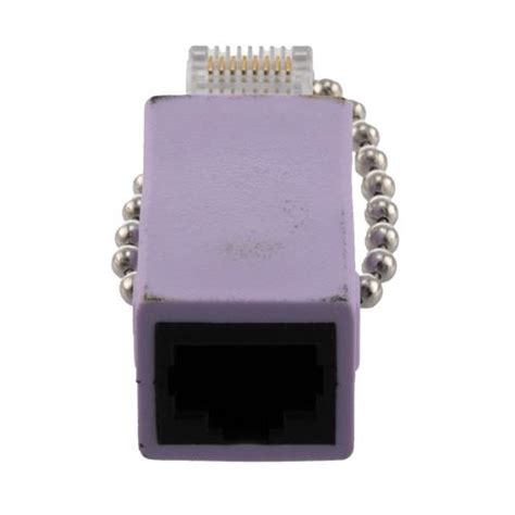 Cat6 Gigabit Crossover Adapter Rj48c Female To Rj45 Male Light Purple