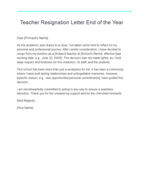 17 School Resignation Letter Examples To Download
