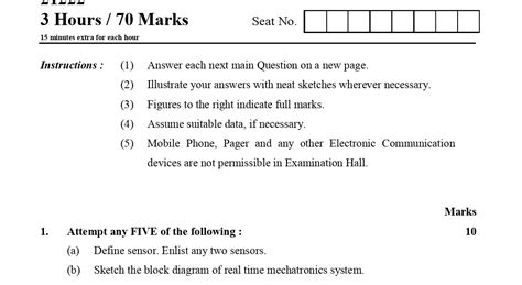 Mechatronics 22643 Old Question Paper With Model Answers Summer 2022