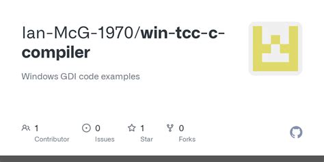 Github Ian Mcg 1970win Tcc C Compiler Windows Gdi Code Examples