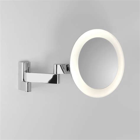 Astro Niimi Led Ip44 Round Illuminated Magnifying Mirror In Chrome
