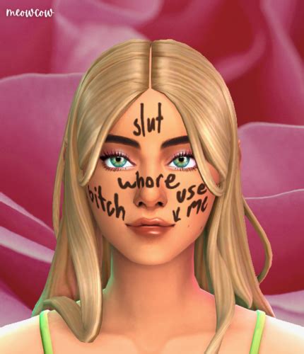 Degrading Lewd Bodywriting Facepaint Accessories Makeup LoversLab