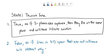 solved if three planes are coplanar there are infinitely many