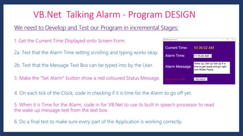Vb Net Talking Alarm Clock Passy World Of Ict