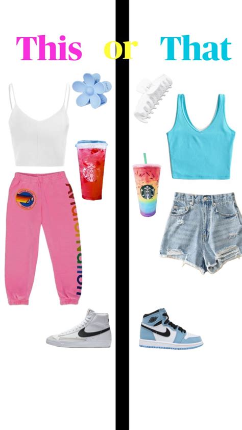 This Or That 👚🧋👟 Outfitinspo Thisorthat Preppy In 2023 Outfit