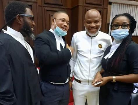 Moment Nnamdi Kanu Walked Into The Abuja Federal High Court Photos