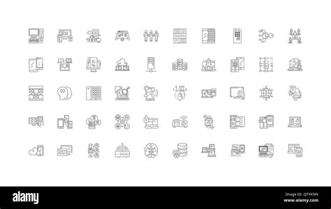 Database Ideas Linear Icons Line Signs Set Vector Collection Stock Vector Image Art Alamy