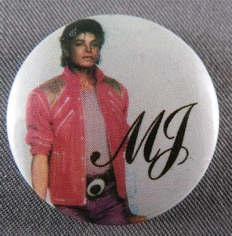 Michael Jackson Plastic Button Badge Cm Mj