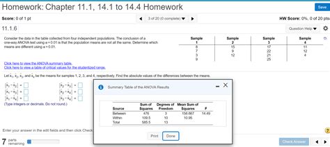 Solved Homework Chapter 11 1 14 1 To 14 4 Homework Save