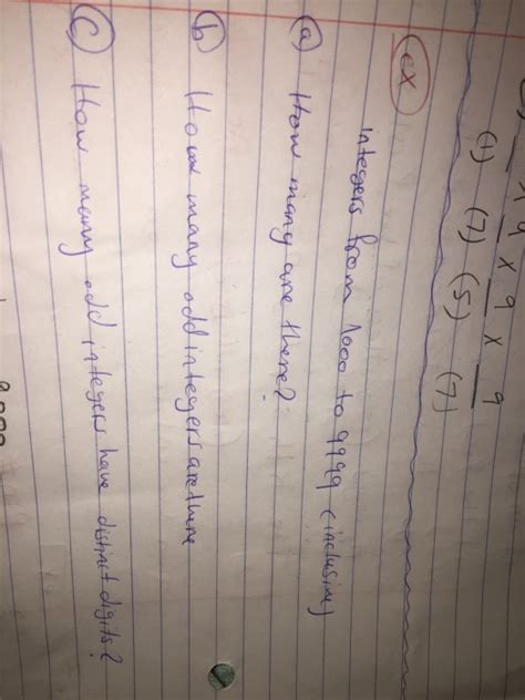 solved integers from 1000 to 9999 inclusive how many are