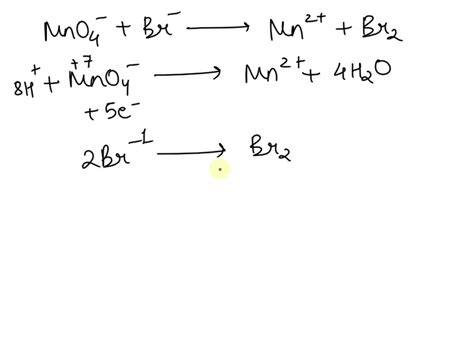 Solved What Is The Coefficient Of The Permanganate Ion When The