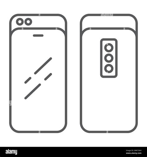 Slider Smartphone Thin Line Icon Technology And Communication Mobile