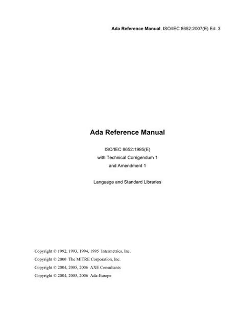 Ada Reference Manual AdaIC
