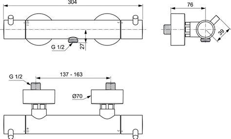 Термостатен смесител за душ Ceratherm T125 Ideal Standard | Inex-bg.com