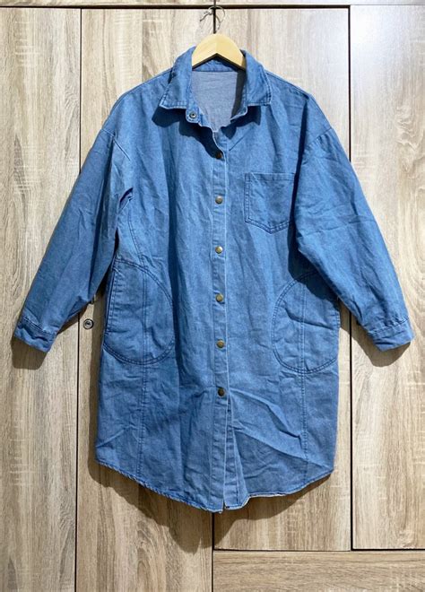 Plus Size Denim Buttondown Polo Dress Womens Fashion Dresses And Sets
