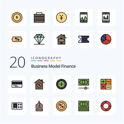 20 Finance Line Filled Color Icon Pack Like Transport Railroad Payments