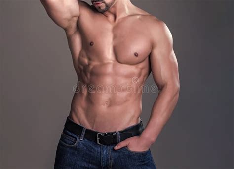 Young Gay Man Model Athlete With Muscular Body And Wet Bare Chest