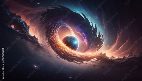 Pulsar In Outer Space Space Wallpaper Generative Ai Stock Illustration Adobe Stock