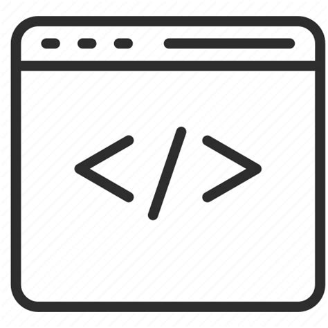 Browser Code Coding Html Web Website Embed Icon Download On