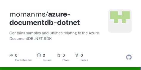 GitHub Momanms Azure Documentdb Dotnet Contains Samples And