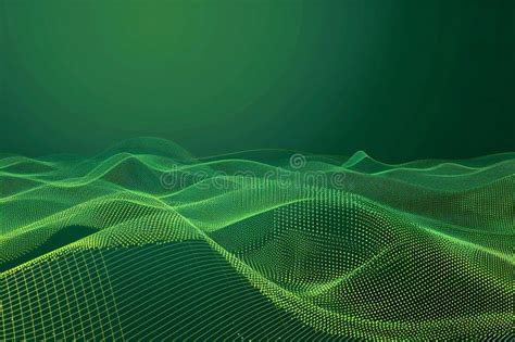 Abstract Landscape Background Cyberspace Grid Technology Illustration Stock Illustration