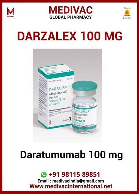 Darzalex 100 Mg At Rs 99999 Vial Darzalex Medicine In New Delhi Id