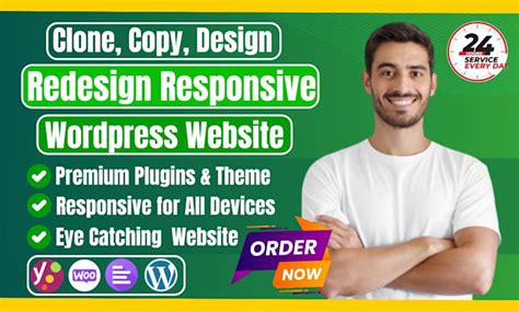 Do Wordpress Website Clone Design Redesign Website With Elementor