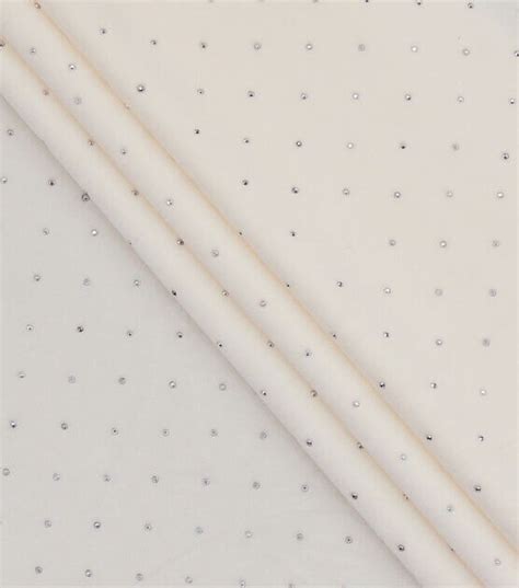 Juicy Couture Ivory Rhinestone Velour Fabric Joann