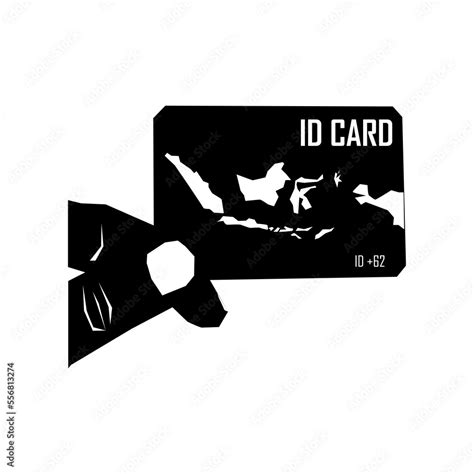 Vector Icon Of Indonesian Identity Card Personal ID Card In Hand KTP