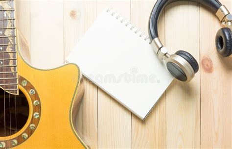 Song Writing On Acoustic Guitar Stock Photo Image Of Colour Sheet