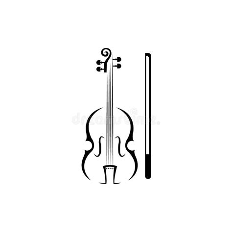 Violin Icon Logo Vector Design Template Stock Illustration