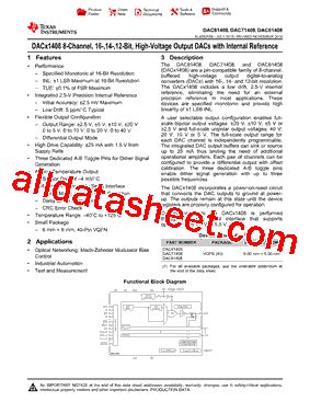 DAC81408 Datasheet PDF Texas Instruments