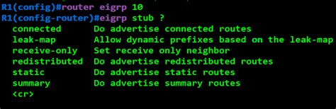 configuring eigrp stub in cisco geeksforgeeks
