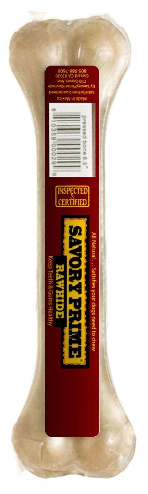 85” Pressed Bone Natural Savory Prime Pet Treats