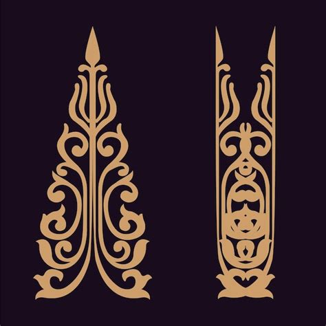 Premium Vector Pucuk Rebung Kuntum Mambang Riau Batik Culture Vektor