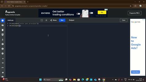 Python Codes For Making An Simple Interest Calculator Youtube