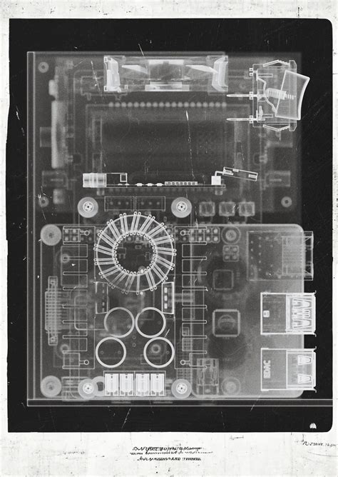X Ray Of A Small Device Powered By A Rasberry Pi Rendered In Cycles