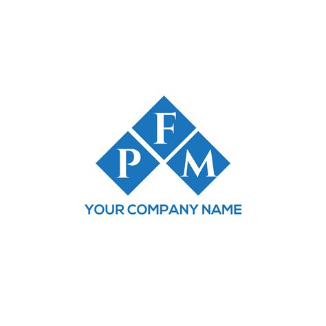 Pfm Letter Logo Design On White Background Pfm Creative Initials