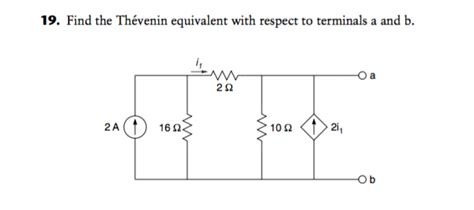 Solved Find The Thevenin Equivalent With Respect To Chegg Com