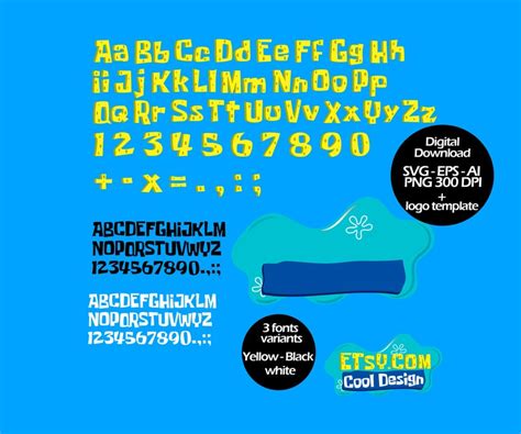 Spongebob Font Svg Printable Rld Png Ttf Cricut Etsy Factory Direct Flock Heat Transfer Vinyl